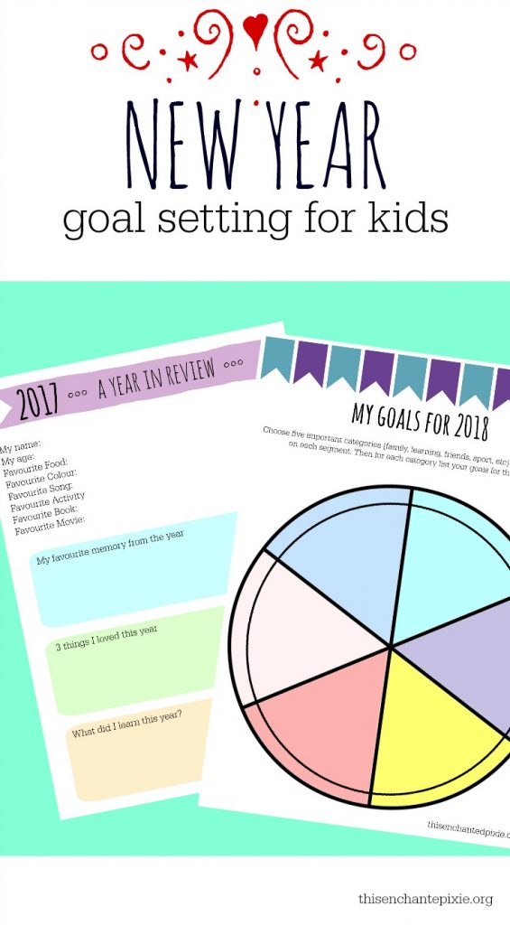 New Year goal setting with your children and free printables - Polly Jemima
